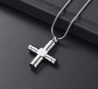 China Stainless Steel Cremation Jewelry Pendant for Women Keepsake Ashes Locket Necklace for sale