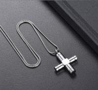 China Stainless Steel Cremation Jewelry Pendant for Women Keepsake Ashes Locket Necklace for sale