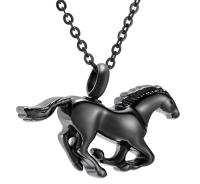 China Stainless Steel Horse Cremation Pendant Urn Necklace for Funeral Memorial Jewelry for sale