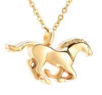 China Stainless Steel Horse Cremation Pendant Urn Necklace for Funeral Memorial Jewelry for sale