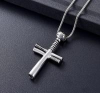 China Classic Style Cremation Jewelry Cross Pendant for Ashes Made of 316L Stainless Steel for sale
