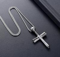 China Classic Style Cremation Jewelry Cross Pendant for Ashes Made of 316L Stainless Steel for sale