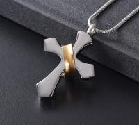 China Classic Style Gold Collar Pendant Cremation Jewelry Keepsake Urn for Human and Pet Ashes for sale