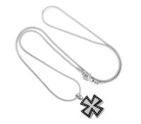 China Stainless Steel Maltese Cross Pendant Necklace for Ashes Urn Memorial Keepsake Jewelry for sale
