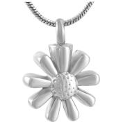 China Gift Sunflower Women Cremation Urn Pendant For Ashes Silver Gold Rose Gold Black Memorial Urn Jewelry Keepsake Necklace for sale