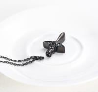 China Stainless Steel Angel Wings Heart Cross Cremation Urn Pendant Necklace for Women/Men for sale