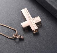 China Infinity Religious Cross Cremation Jewelry for Ashes Pendant Holder Urns for Pet/Human Memorial Women Men Necklace Unisex for sale