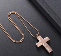 China Infinity Religious Cross Cremation Jewelry for Ashes Pendant Holder Urns for Pet/Human Memorial Women Men Necklace Unisex for sale