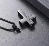 China Infinity Religious Cross Cremation Jewelry for Ashes Pendant Holder Urns for Pet/Human Memorial Women Men Necklace Unisex for sale