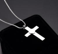 China Stainless Steel Memorial Ash Funeral Casket Jewelry Cross Ash Holder Pendant Necklace for sale