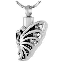 China Stainless Steel Necklace with Beautiful Butterfly Design Funeral Keepsake Jewelry for sale