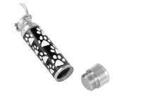 China Cylinder Shape Stainless Steel Cremation Urn Pendant Necklace for Ash Pet Ash Urn Jewelry for sale