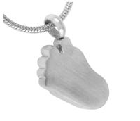 China 8 Year's Experience Unisex Baby Foot Shape Cremation Urn Necklace Human Ashes Keepsake for sale