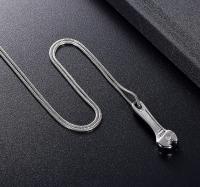 China Stainless Steel Wrench Shape Urn Necklace for Women's Unique Designs Memorial Pendant for sale