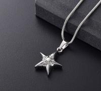 China Decoration Beautiful Star Inlay Clear Crystal Cremation Jewelry Pendant for Men Women for sale