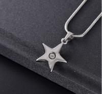 China Decoration Beautiful Star Inlay Clear Crystal Cremation Jewelry Pendant for Men Women for sale