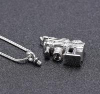 China Mini Train Shape Stainless Steel Cremation Ashes Locket Necklace Memorial Jewelry for Pet/Human Remains for sale