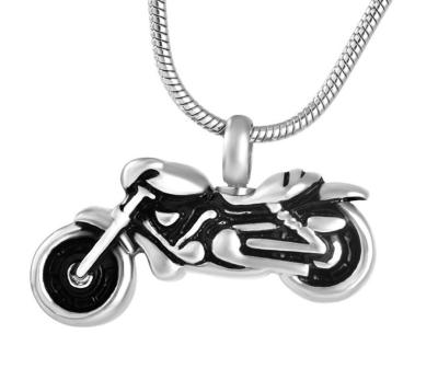 China Unique 316L Stainless Steel Vintage Motorcycle Pendant Cremation Jewelry for Ashes for sale