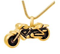 China Unique 316L Stainless Steel Vintage Motorcycle Pendant Cremation Jewelry for Ashes for sale