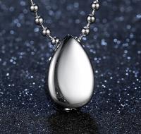 China CLASSIC Engrave Name Stainless Steel Necklace Ash Urn Necklace Memorial Keepsake Pendant Necklaces Cremation Jewelry for sale