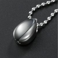 China CLASSIC Engrave Name Stainless Steel Necklace Ash Urn Necklace Memorial Keepsake Pendant Necklaces Cremation Jewelry for sale