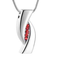 China Memorialization Cremation Jewelry Ashes for Necklace Z-Shaped Stainless Steel Pendant for sale