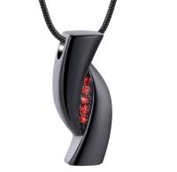 China Memorialization Cremation Jewelry Ashes for Necklace Z-Shaped Stainless Steel Pendant for sale