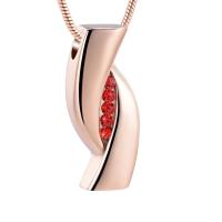 China Memorialization Cremation Jewelry Ashes for Necklace Z-Shaped Stainless Steel Pendant for sale