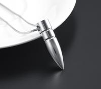 China Cylinder Shape Stainless Steel Bullet Cremation Urns for Lover's Funeral Memorial for sale