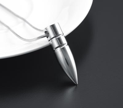 China Cylinder Shape Stainless Steel Bullet Cremation Urns for Lover's Funeral Memorial for sale