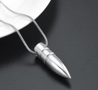 China Cylinder Shape Stainless Steel Bullet Cremation Urns for Lover's Funeral Memorial for sale