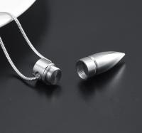 China Cylinder Shape Stainless Steel Bullet Cremation Urns for Lover's Funeral Memorial for sale