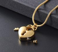 China OEM/ODM Key Heart Urn Necklace for Ashes Keepsake Pendant Stainless Steel Ashes Holder for sale