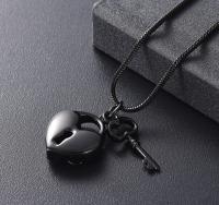 China OEM/ODM Key Heart Urn Necklace for Ashes Keepsake Pendant Stainless Steel Ashes Holder for sale