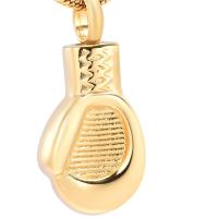 China Stainless Steel Boxing Glove Cremation Ashes Memorial Necklace for Men Keepsake Pendant for sale