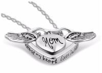 China Classic Style A Heart in Heaven Locket Heart Cremation Memorial Ashes Urn Necklace for sale