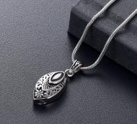 China Flower Teardrop Urn Necklace with Stainless Steel Inlay and Fashionable Charm Pendants for sale