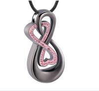 China Stainless Steel Infinite Love Cremation Urn Necklace Personalized Memorial Keepsake for sale