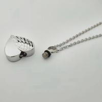 China Jewelry Type Pendants or Charms Angel Wing Hold Heart Cremation Urn Necklace Keepsake for sale