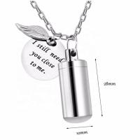 China Picture Unisex Jewelry I Still Need You Close to Me Urn Necklace for Ashes Memorial Keepsake Cremation Pendant for sale