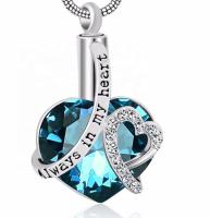 China Stainless Steel Heart Locket Screw Necklace for Memorial Ashes Keepsake Pendant for sale