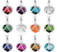 China Stainless Steel Heart Locket Screw Necklace for Memorial Ashes Keepsake Pendant for sale