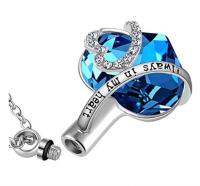 China Stainless Steel Heart Locket Screw Necklace for Memorial Ashes Keepsake Pendant for sale