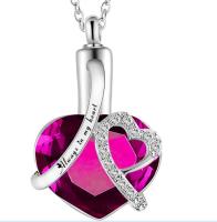 China Stainless Steel Heart Locket Screw Necklace for Memorial Ashes Keepsake Pendant for sale