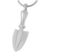 China Picture Stainless Steel Spade Shape Cremation Urn Pendant for Human/Pet Ashes Jewelry for sale