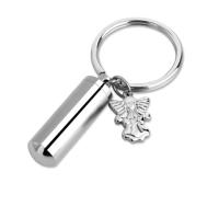 China Jewelry Type Angel Wing Decorative Virgin Mary/Heart Shape Ornaments Keychain Vial Necklace for Ashes for sale