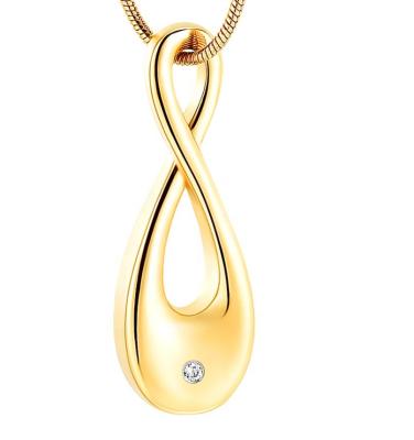 China Stainless Steel Infinity Love Keepsake Urn Necklace for Human Pet Ashes Classic Style for sale