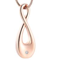 China Stainless Steel Infinity Love Keepsake Urn Necklace for Human Pet Ashes Classic Style for sale