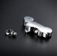 China Stainless Steel Cremation Urns Necklace Women's Engraved Punk Boys Motorcycle Pendant for sale