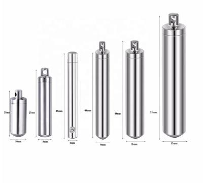 China OEM/ODM Men Stainless Steel Perfume Holder Bullet Cylinder Ashes Urn Pendant Angel Wing Charm Memorial Necklace Jewelry 6 Sizes for sale